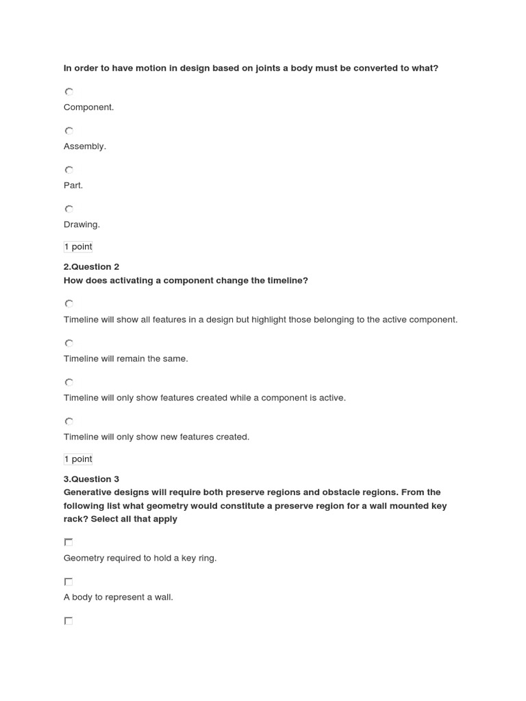 Fusion 360 Exam Question | PDF | Engineering | Computing And ...