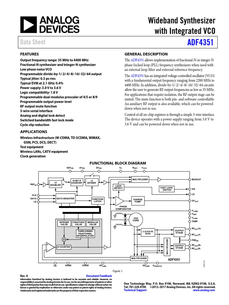 Adf4351 PDF | PDF | Hertz | Electrical Circuits
