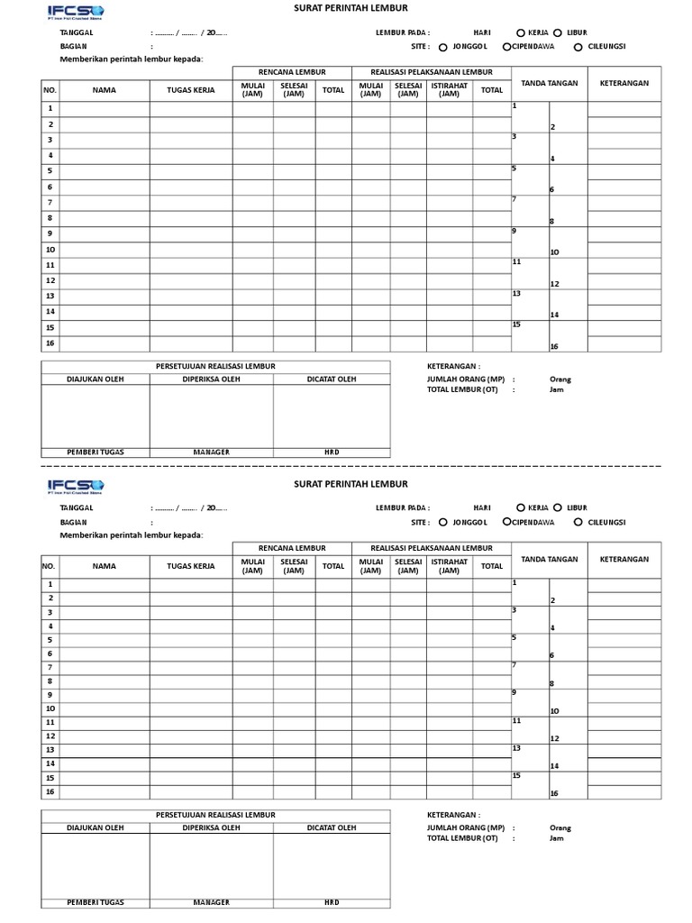001.f.pga - Revisi-0 Form Pengajuan Lembur (Over Time) Dan Realisasi ...