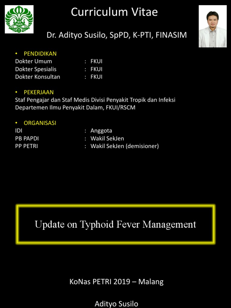SS II.1.1 Update On Typhoid Management - Dr. Adityo Susilo, SpPD-KPTI ...