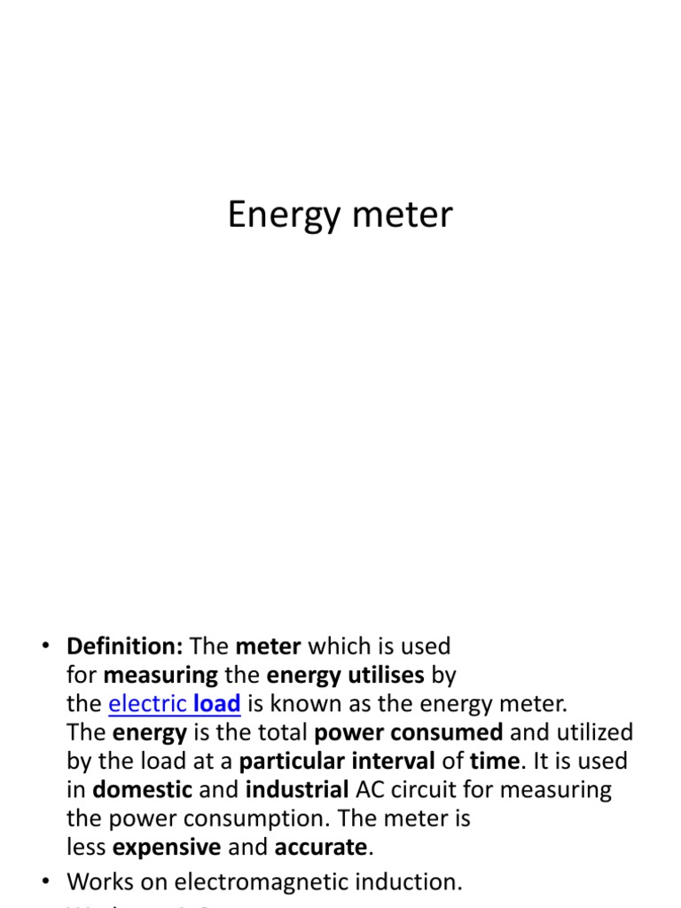 Energy Meter: Definition and Working | PDF | Inductor | Electromagnetic ...