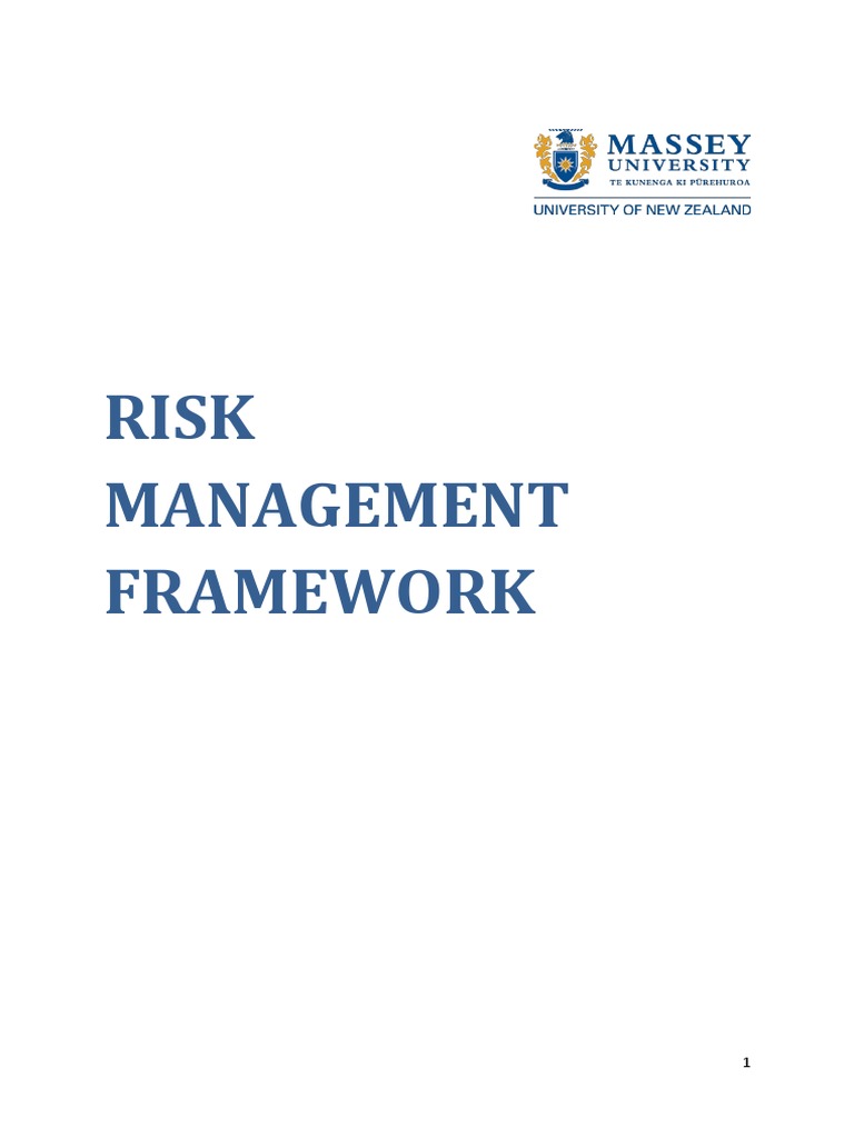 Risk Management Framework | PDF | Risk Management | Internal Control