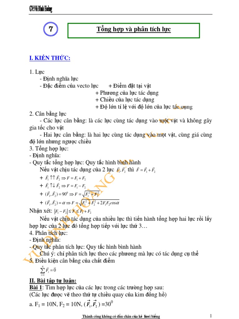 T NG H P Và Phân Tích L C | PDF