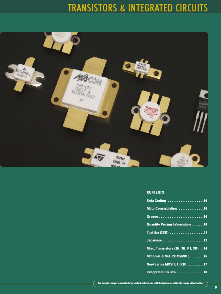 RF Transistors and MOSFETs Overview | PDF | Transistor | Radio