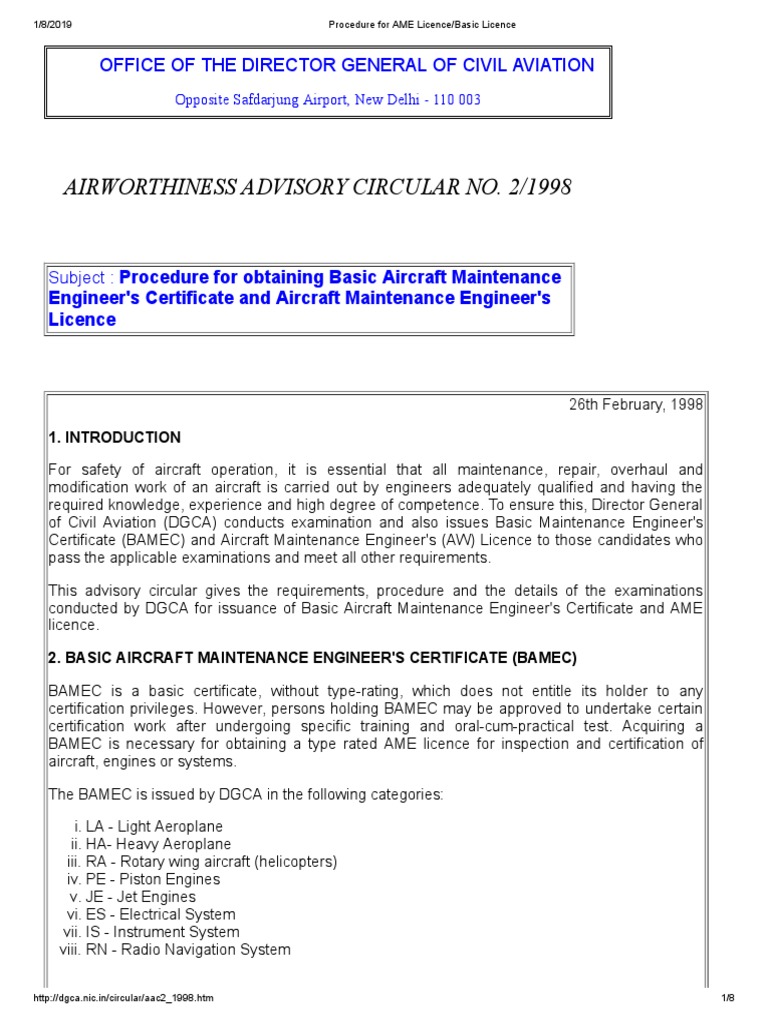 AME Licence and BAMEC Procedures | PDF | Aircraft | Test (Assessment)