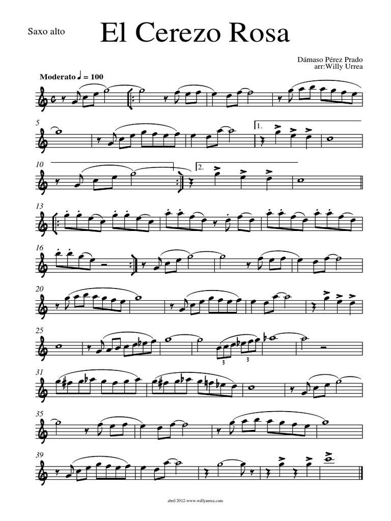 EL Cerezo Rosa Saxo Alto | PDF | Deportes | Ocio