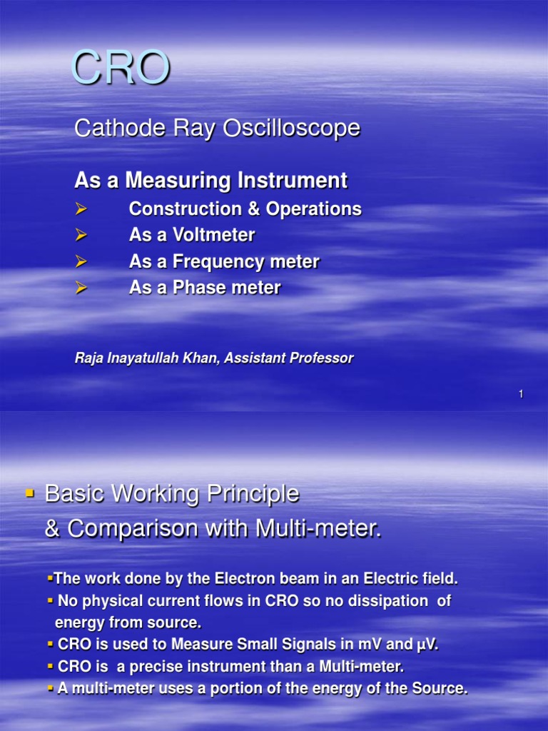 Cathode Ray Oscilloscope - For Teachers | PDF | Vacuum Tube | Amplifier