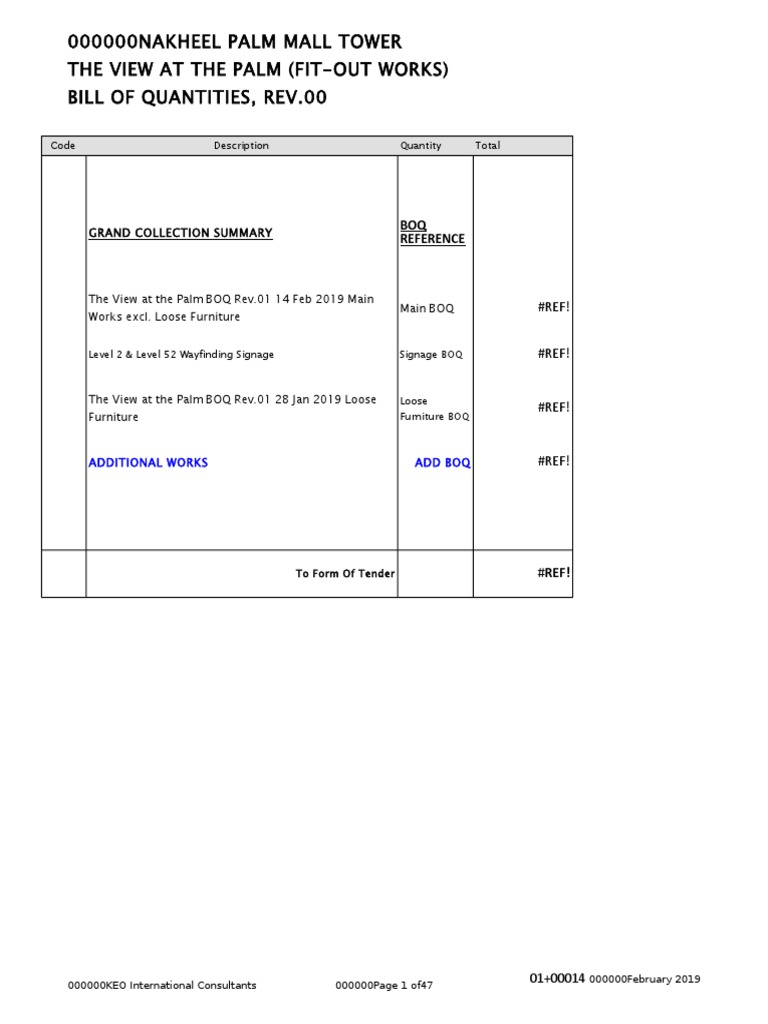 Boq For Level 02 & Level 52 | PDF | Duct (Flow) | Lighting