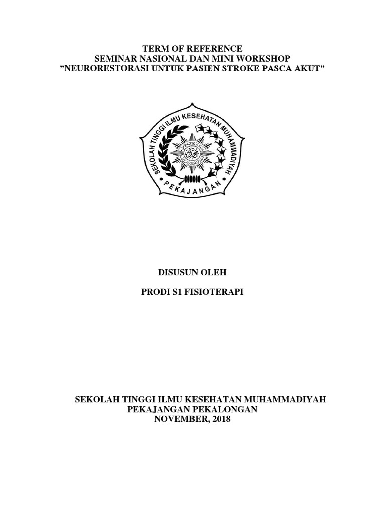 Proposal Tor Neurorestro (Kuliah Umum) | PDF | Kesehatan Holistik