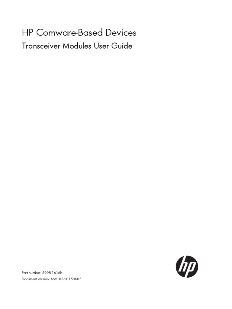 HP Comware-Based Devices Transceiver Modules User Guide | PDF | Optical Fiber | Wavelength ...