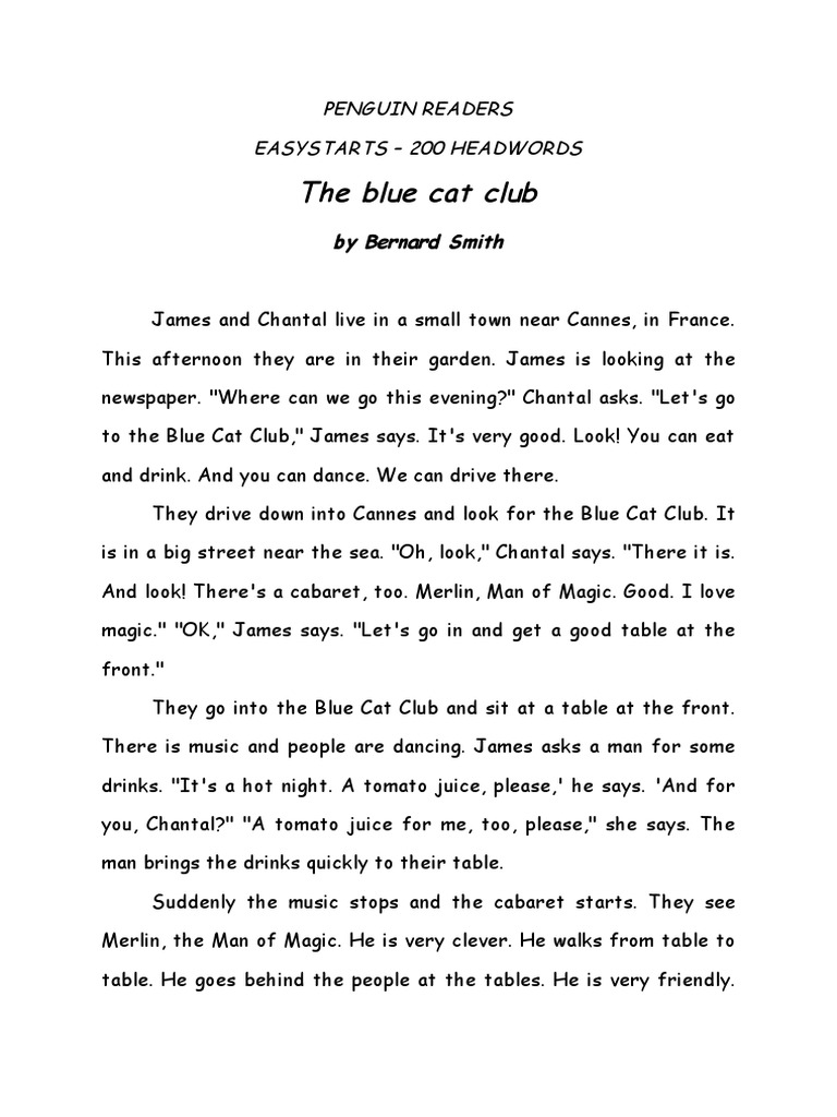 +the Blue Cat Club | PDF