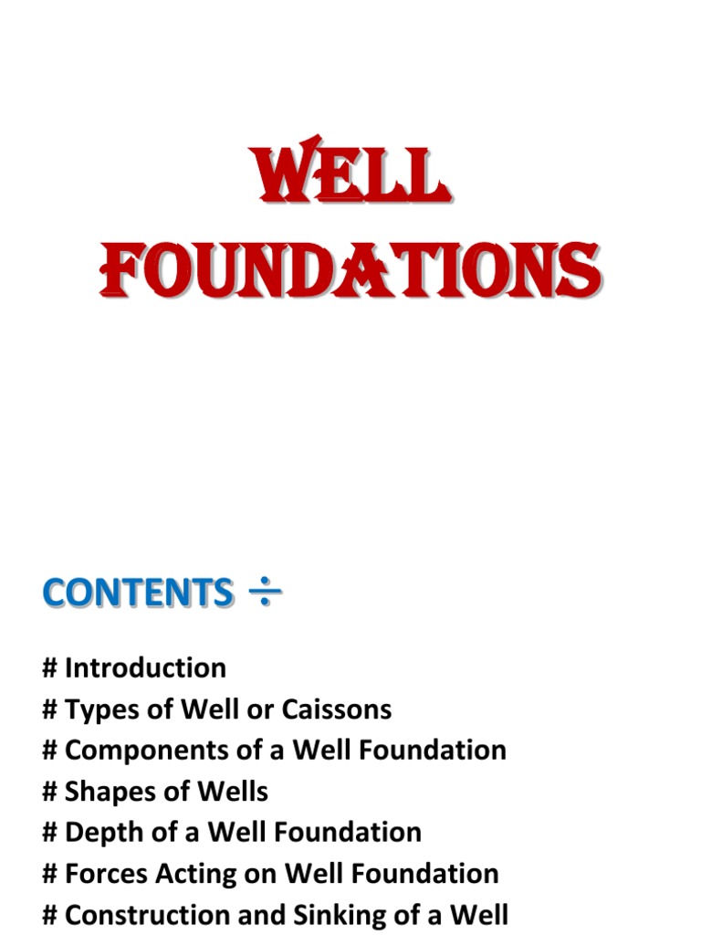 Well Foundation | Download Free PDF | Geotechnical Engineering ...