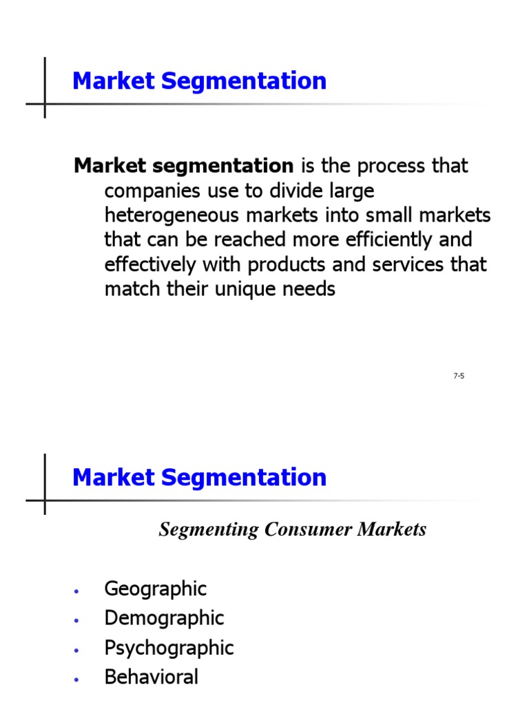 Market Segmentation | PDF | Market Segmentation | Competitive Advantage