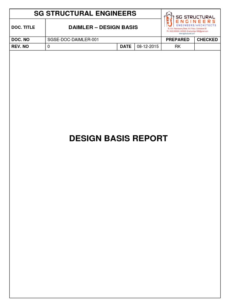 1. Design Basis Report.docx | Earthquake Engineering | Structural Load
