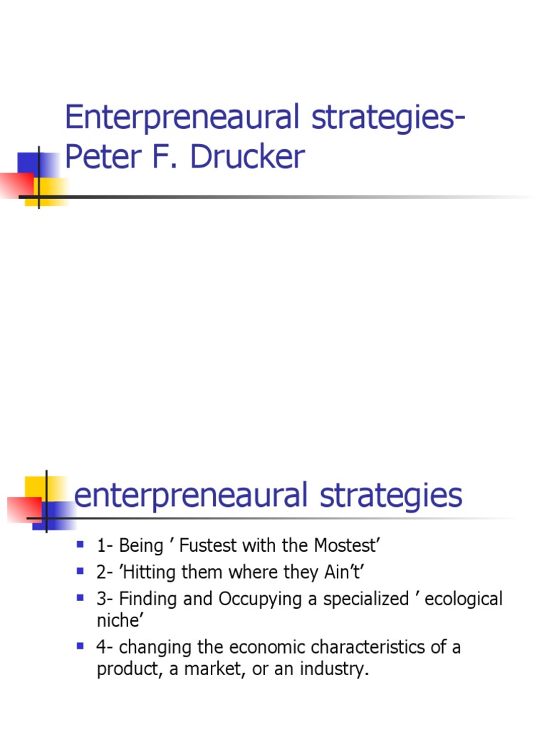 Enterpreneaural Strategies-Peter Drucker | PDF | Innovation | Customer