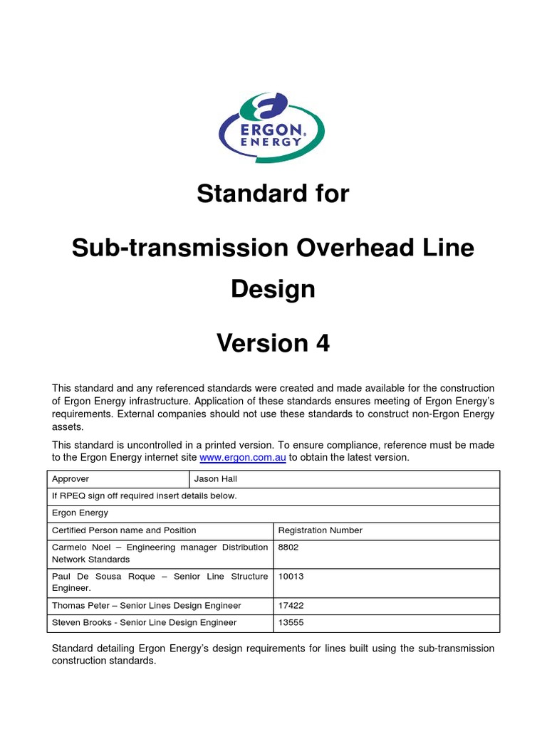 STNW3355 - V4 Subtransmission Line Design Manual PDF | PDF | Electric ...