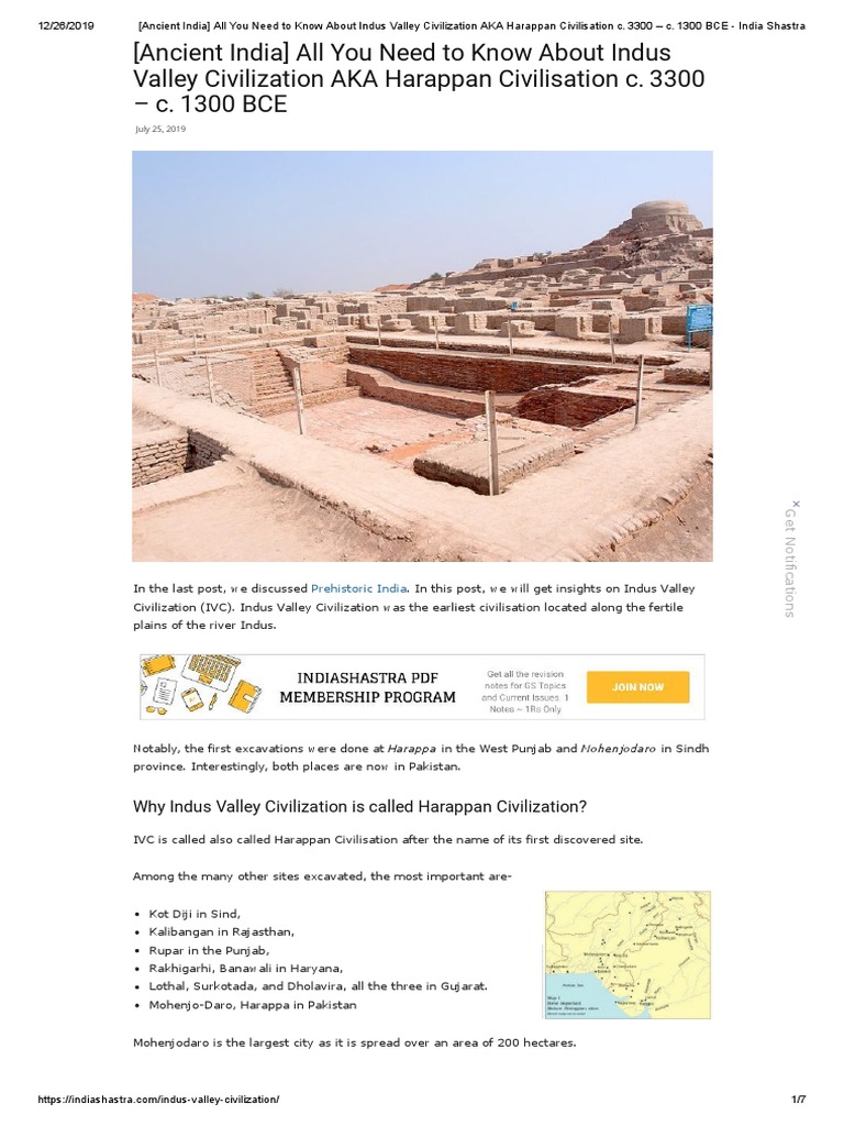 (Ancient India) All You Need To Know About Indus Valley Civilization ...