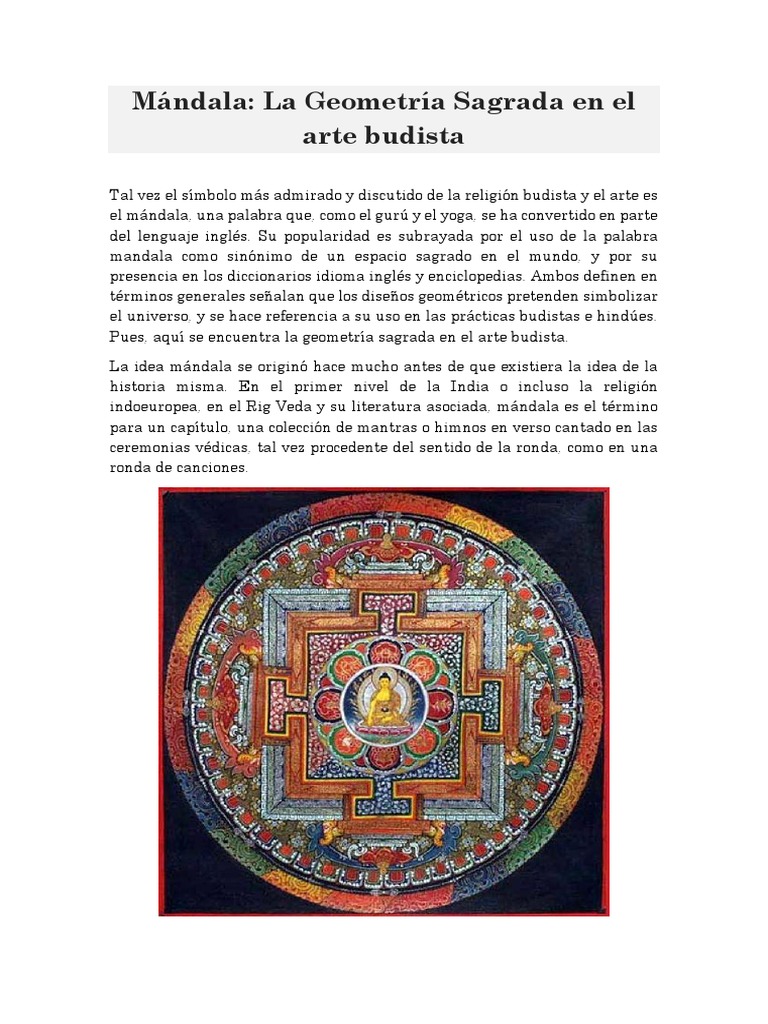 Mandala - La Geometría Sagrada en El Arte Budista | PDF | Mandala ...