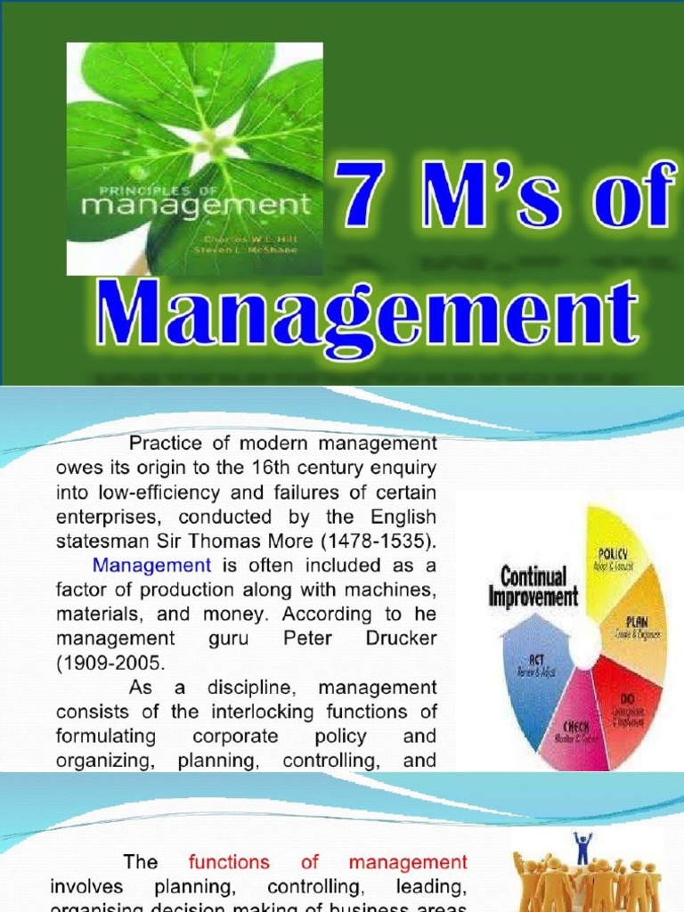 7 Ms of Management | PDF