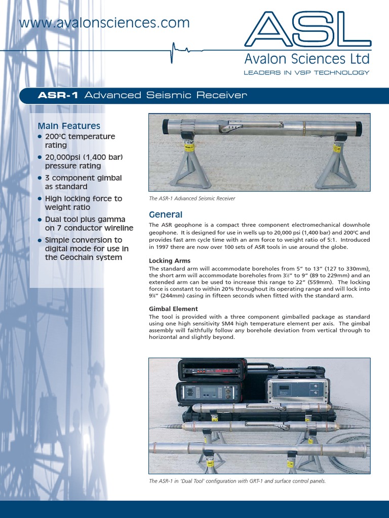 ASR-1 Advance Seismic Receiver PDF | PDF | Equipment | Manufactured Goods