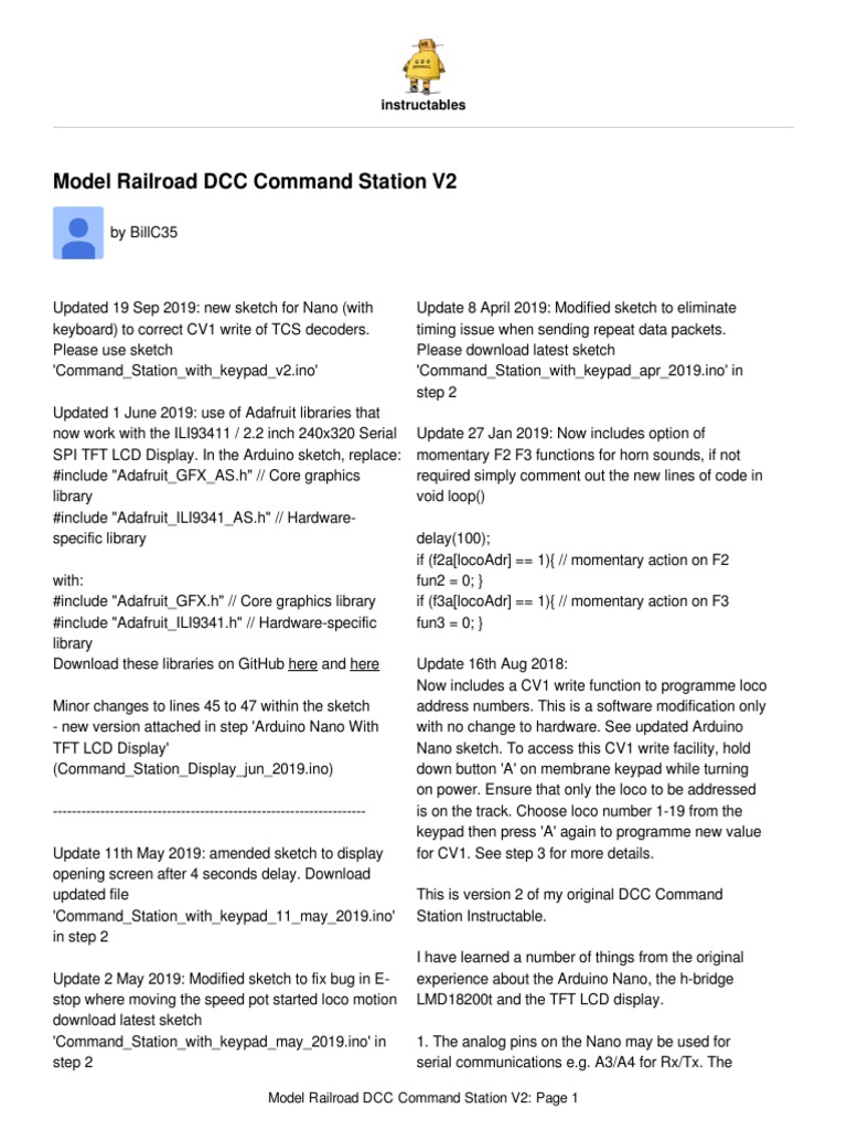 Model Railroad Dcc Command Station Pdf Arduino Resistor