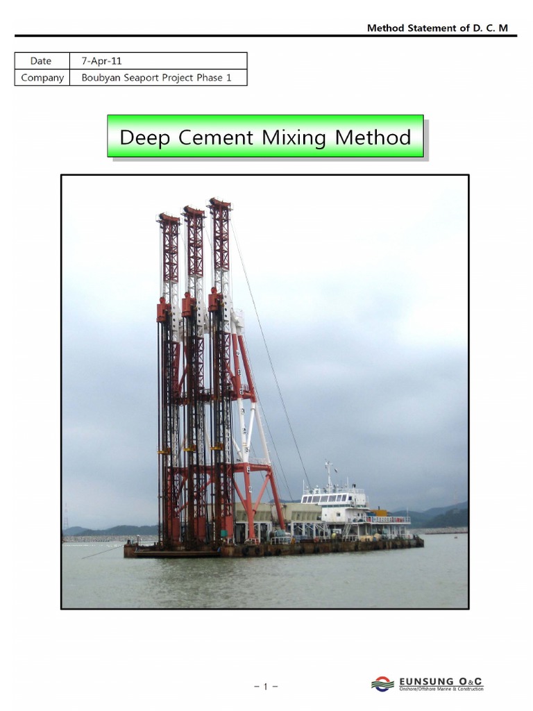 Deep Cement Mixing Method Overview | PDF | Waste Management | Incineration