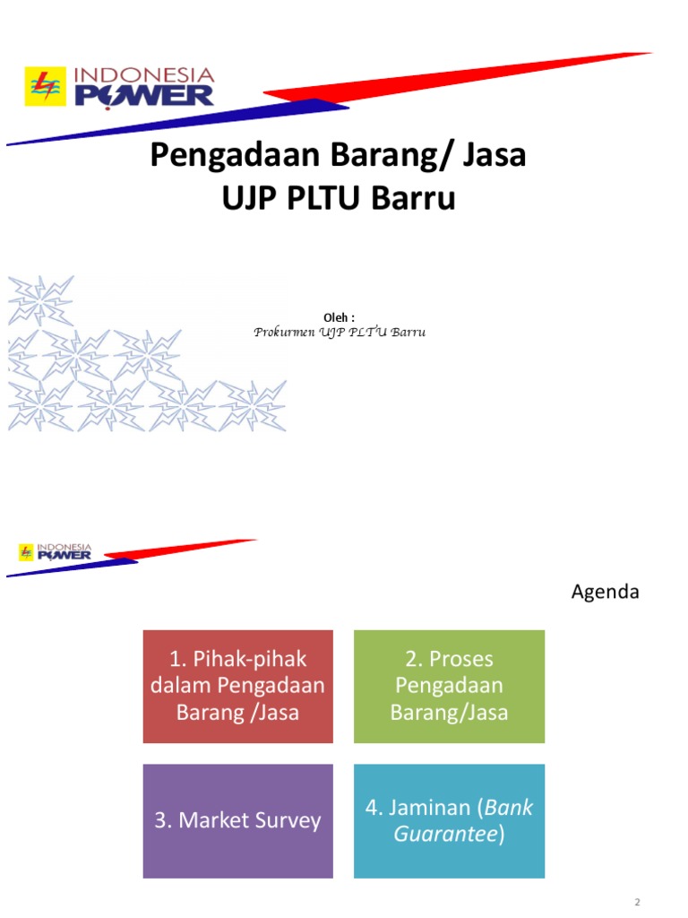 Proses Pengadaan Barang Dan Jasa PT Indonesia Power UJP PLTU Barru | PDF
