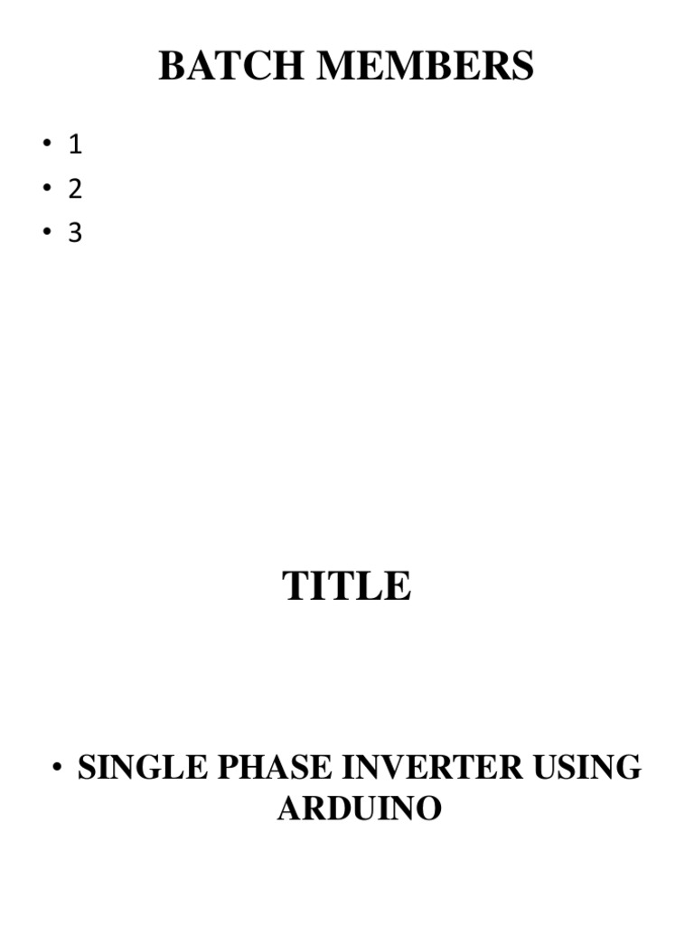 Single Phase Inverter Using Arduino | PDF | Power Inverter | Electric Motor