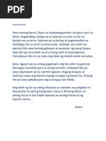 Script For Barangay Fiesta | PDF