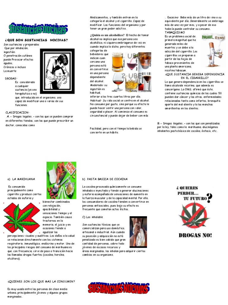 Triptico Drogas | Descargar gratis PDF | Nicotina | Cigarrillo Triptico Drogas | Descargar gratis PDF | Nicotina | Cigarrillo