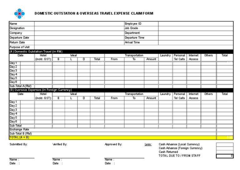 Business Travel Claim Form | PDF | Economies | Money