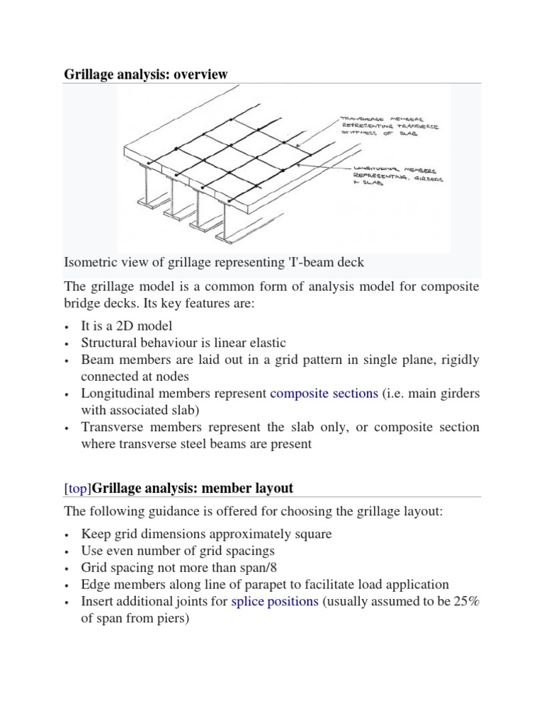 Grillage Analysis | PDF | Bridge | Beam (Structure)