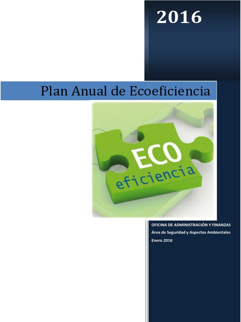 Plan Ecoeficiencia 2016 | PDF | Uso eficiente de energía | Residuos
