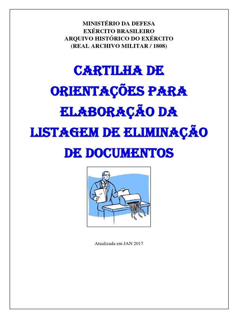 Orientacoes para Elaboracao Listagem Eliminacao Documentos | PDF | Documento | Governo
