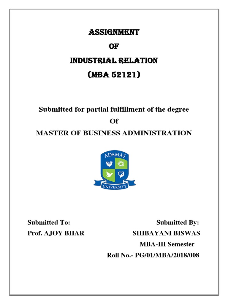 Ir Assignment Pdf Layoff Collective Bargaining 0310