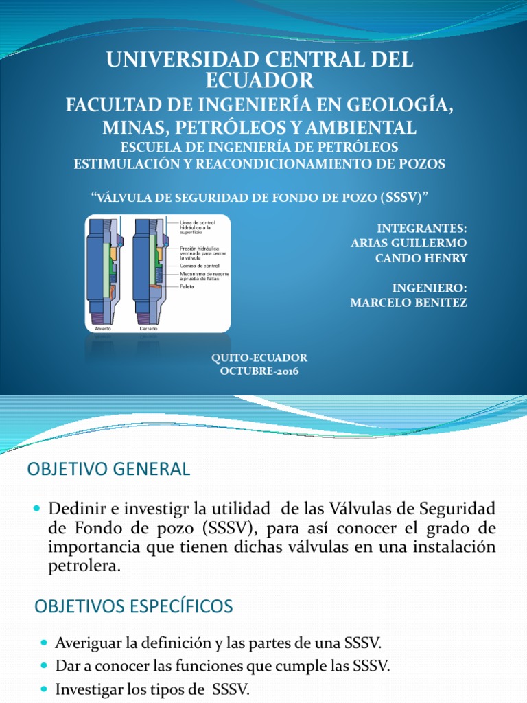 Válvula de Seguridad SSSV en Pozos Petroleros | PDF | Válvula | Petróleo