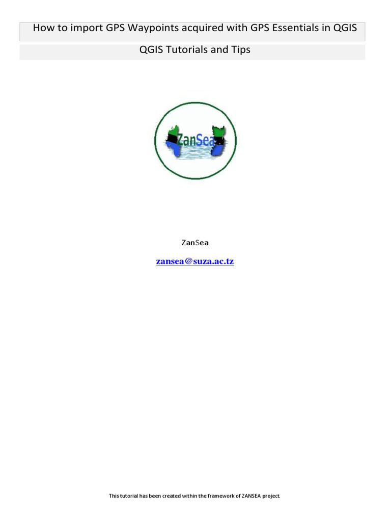 Import GPS Waypoints to QGIS Guide | PDF | File Format | Computing