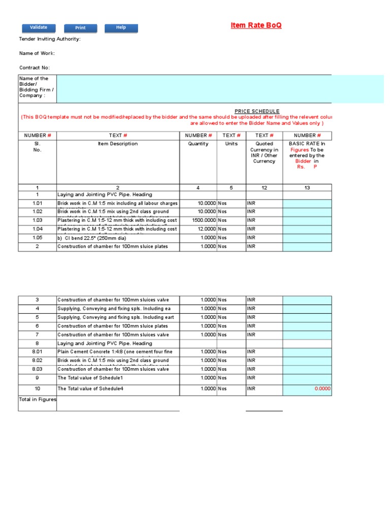 V3 BOQ Multicurrency Template | PDF | Building Engineering | Economic ...