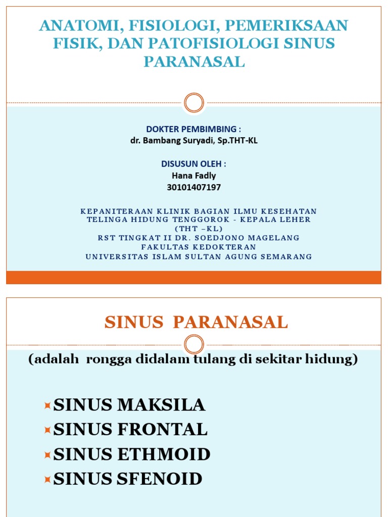 Tutorial Klinik Sinus Hana | PDF