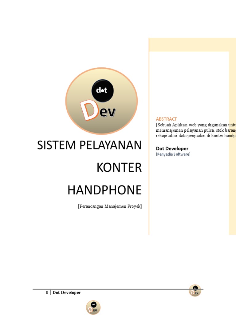 Sistem Manajemen Konter Handphone | PDF