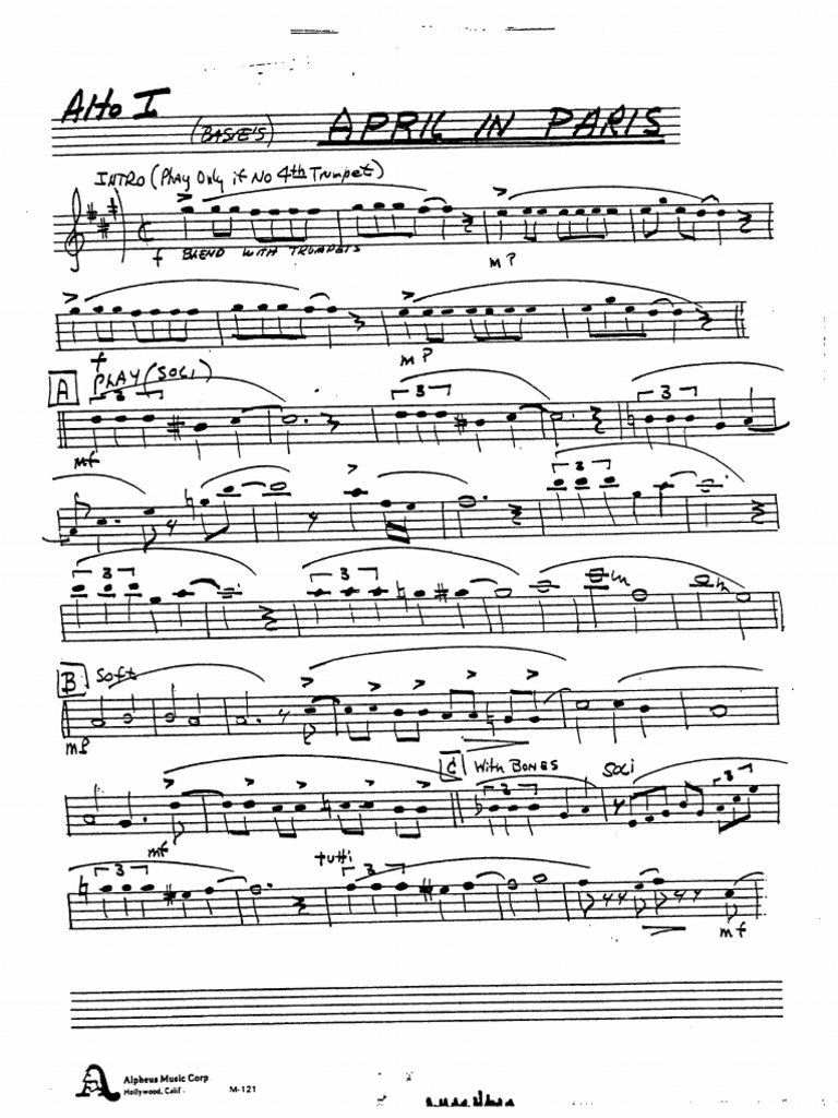 April in Paris (Basie) PDF | PDF