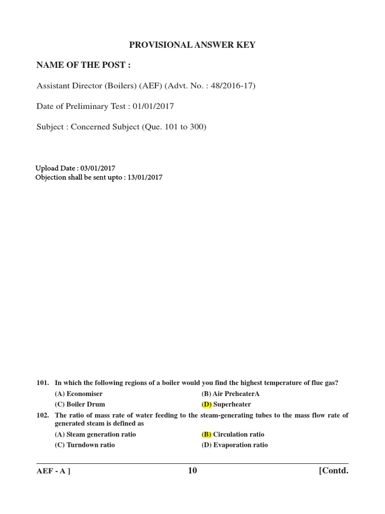 Boiler Operator Exam Questions & Answers | PDF | Boiler | Combustion
