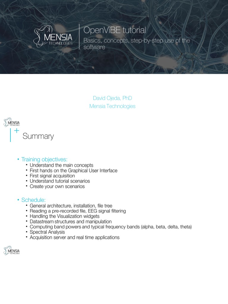 OpenViBE Basics Tutorial PDF | PDF | Digital Signal Processing | Input/Output