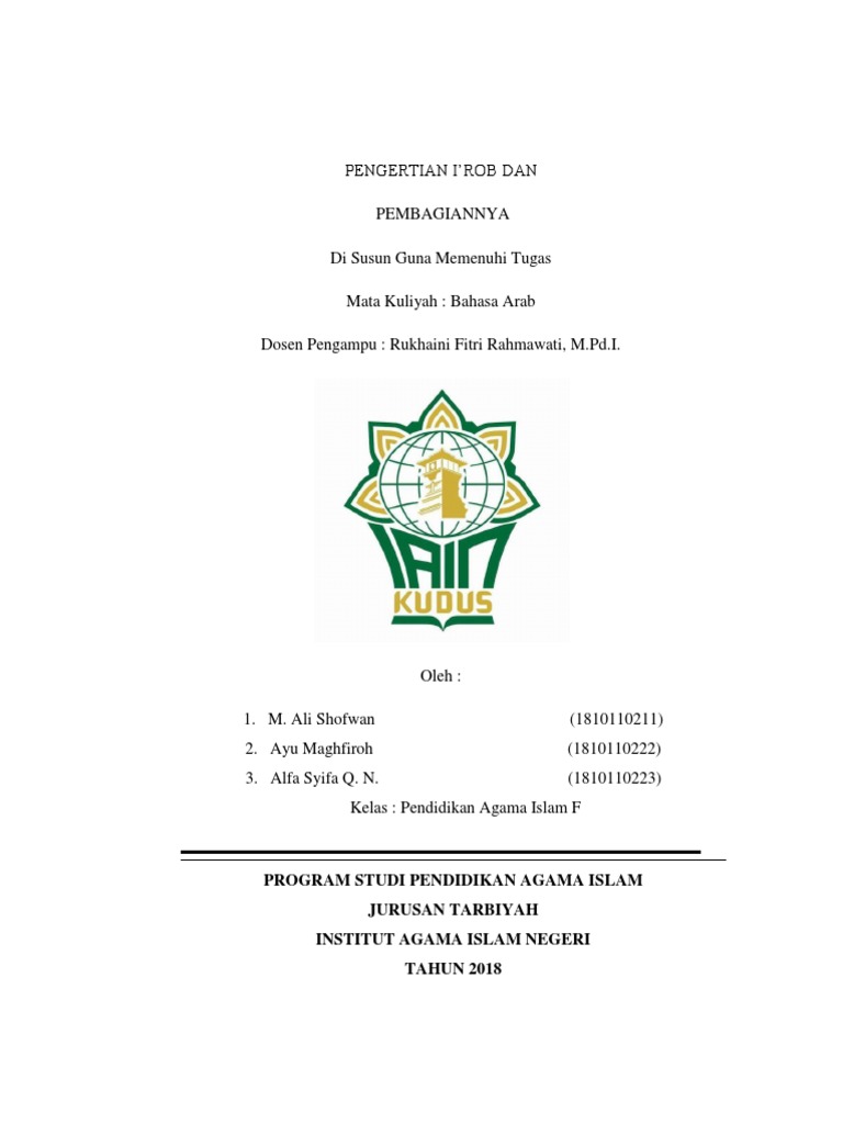 Pengertian Irob Dan Pembagiannya | PDF