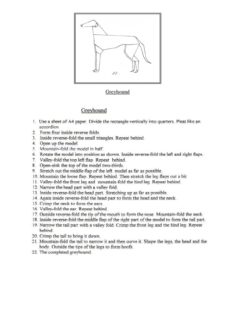 Greyhound Origami PDF | PDF