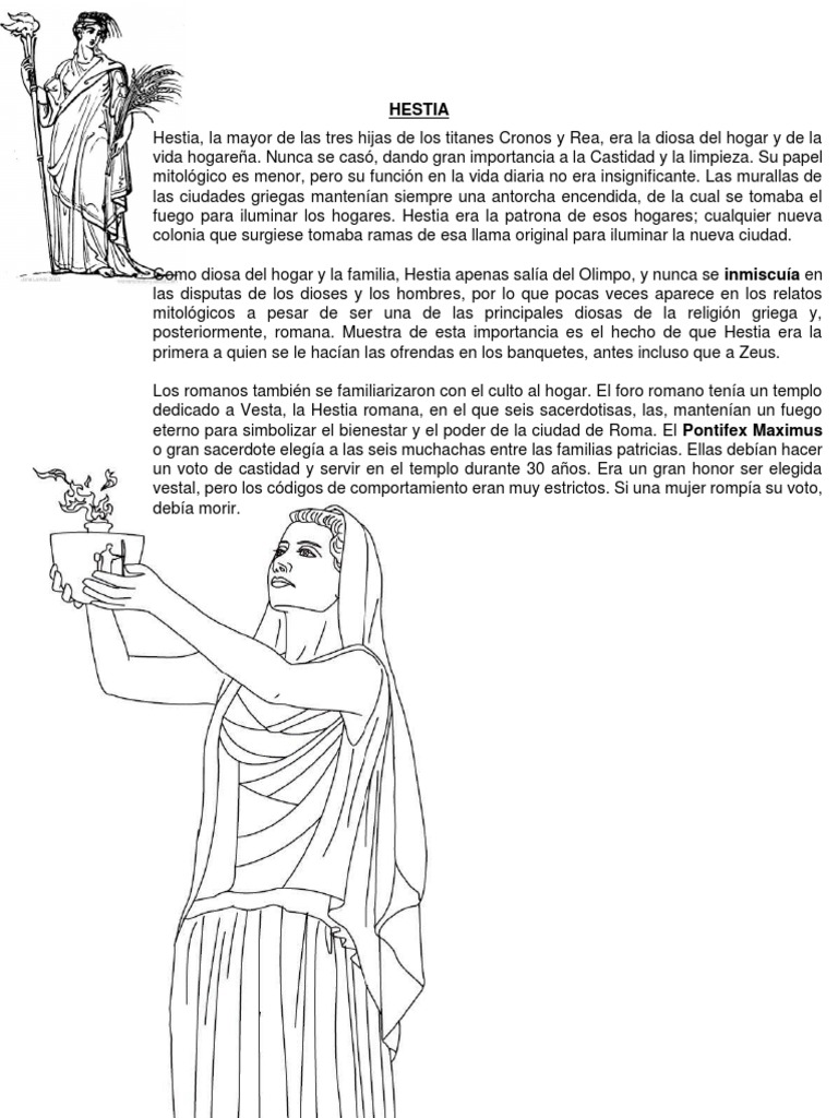 Diosa Hestia Tercero | PDF | Religiones mediterráneas antiguas | Politeísmo