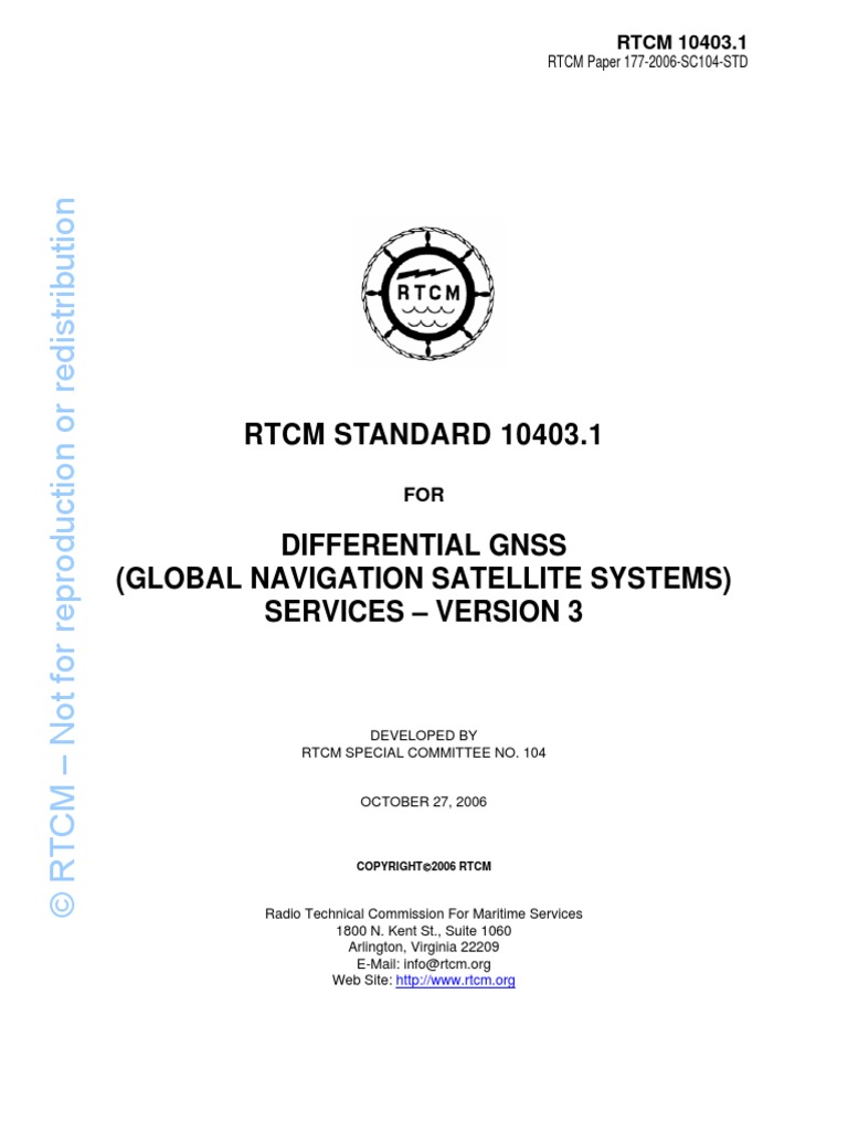 RTCM 3 1 PDF | PDF | Global Positioning System | Osi Model