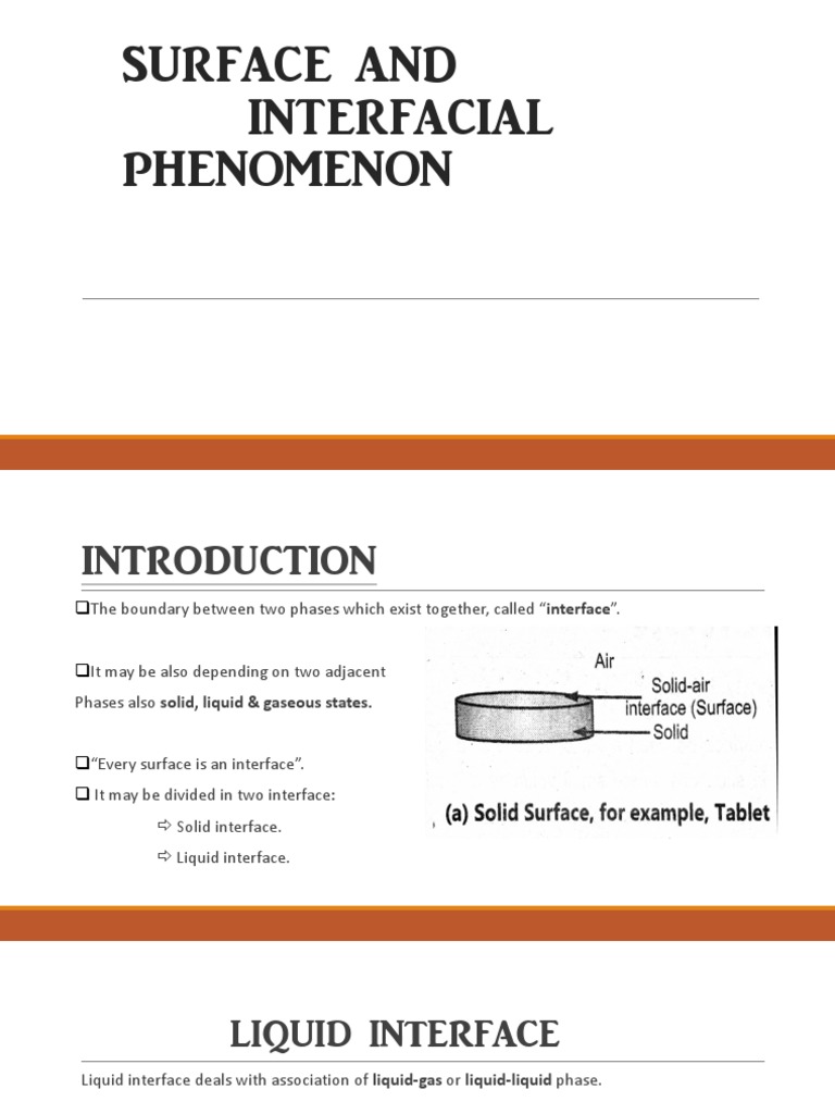 Surface and Interfacial Phenomenon | PDF | Surfactant | Surface Tension