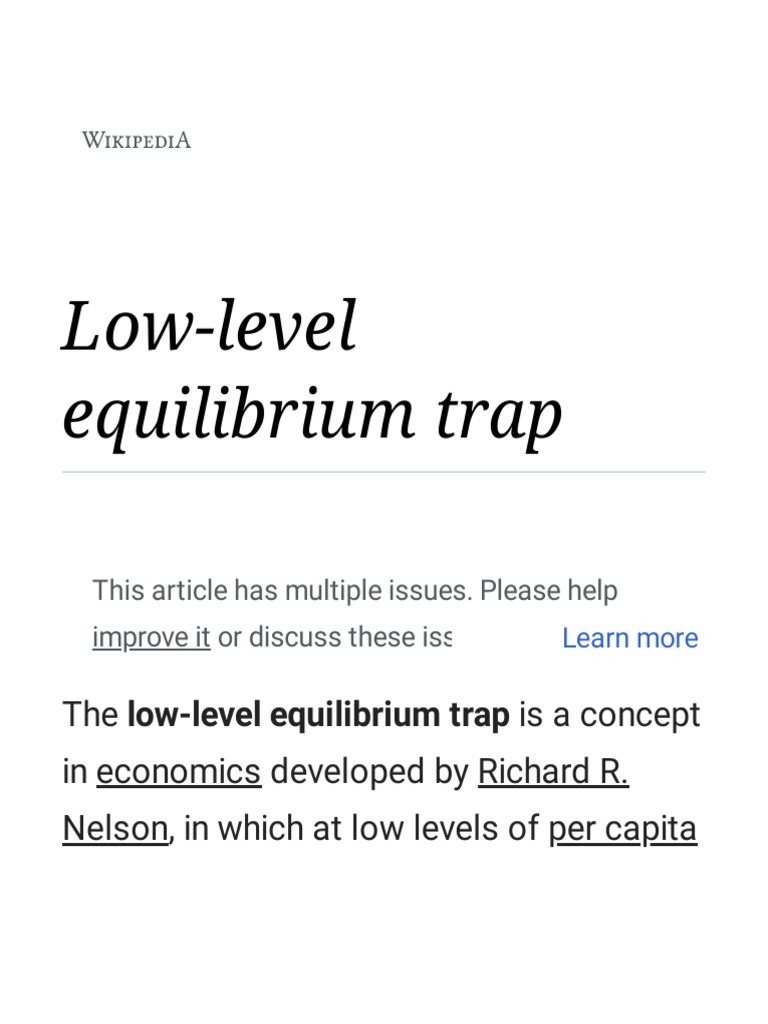 The Low-Level Equilibrium Trap: An Analysis of Richard Nelson's ...