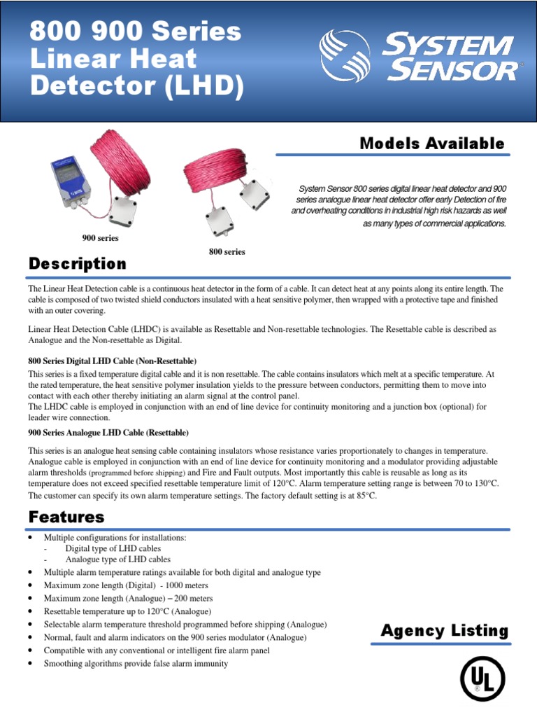 LHD Linear Heat Detector PDF | PDF | Manufactured Goods | Electrical ...
